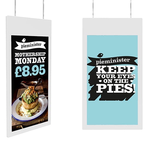 Impact Digital Signage: Hanging Double-Sided Window Displays